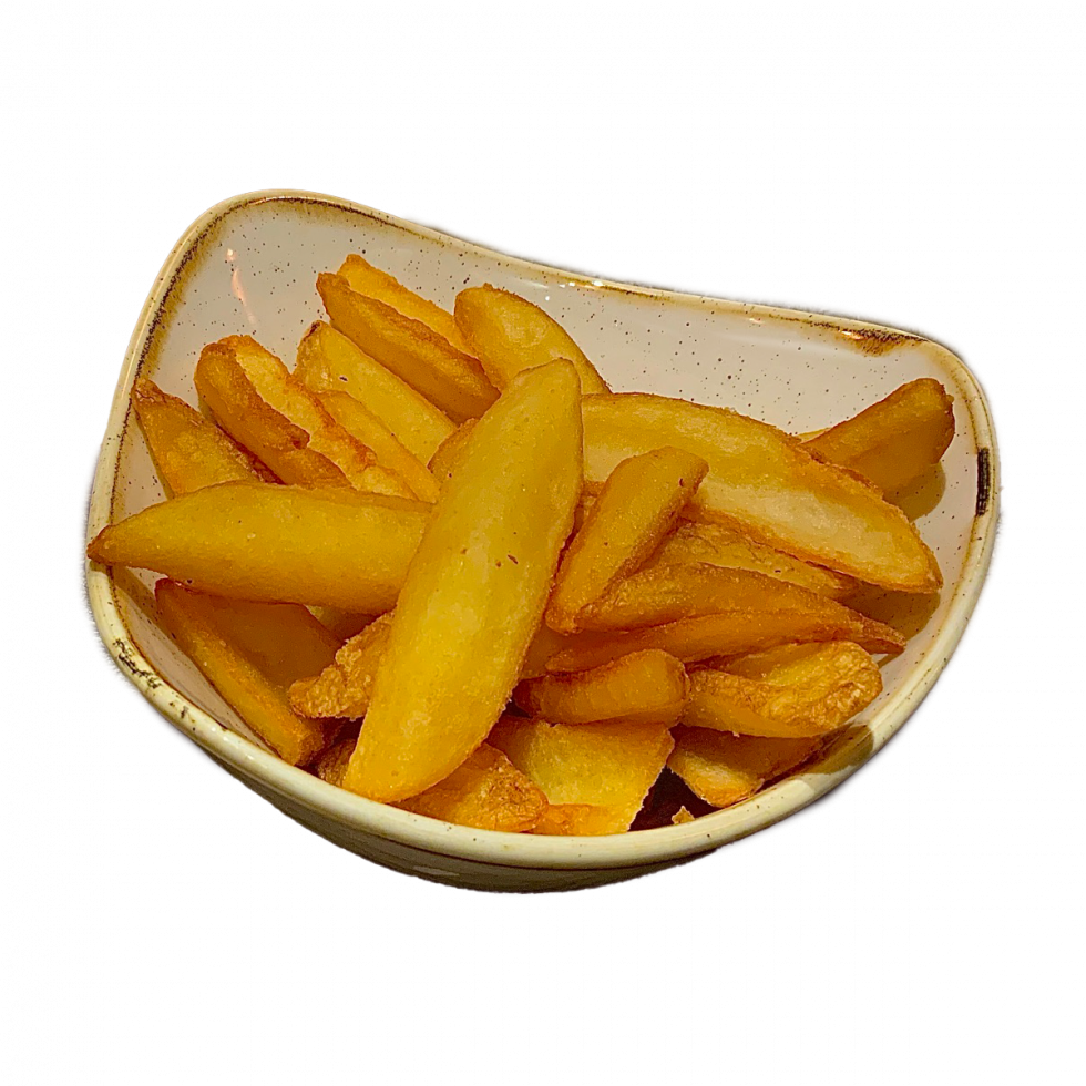 Hausgemachte Fritten- besonders lecker, außen kross und innen weich!